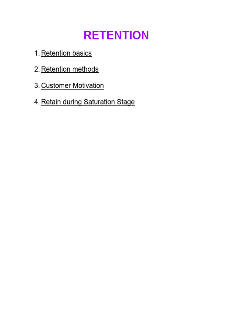 Retention | PDF
