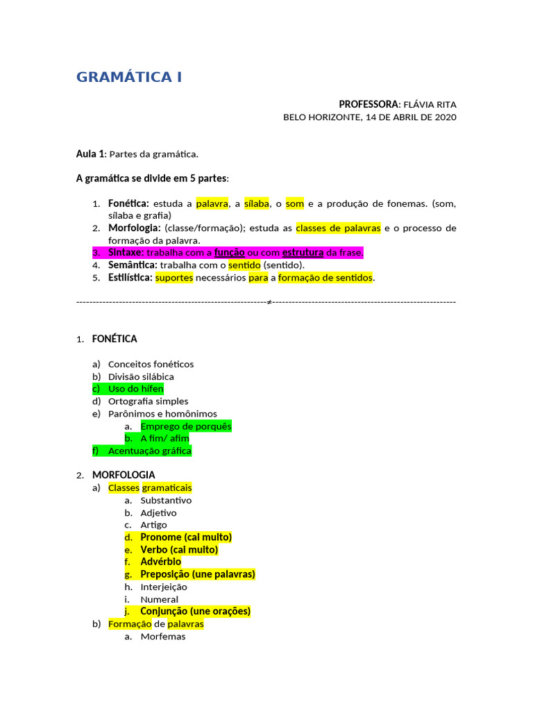 Gramática I - Fonética | PDF