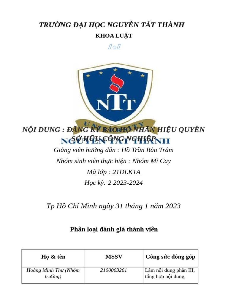 FIle Nộp Cô Môn SHTT | PDF