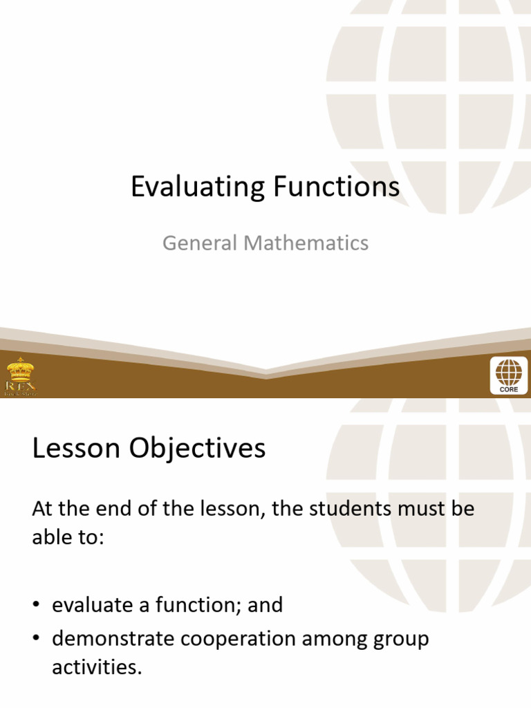 2 Evaluating Functions | PDF