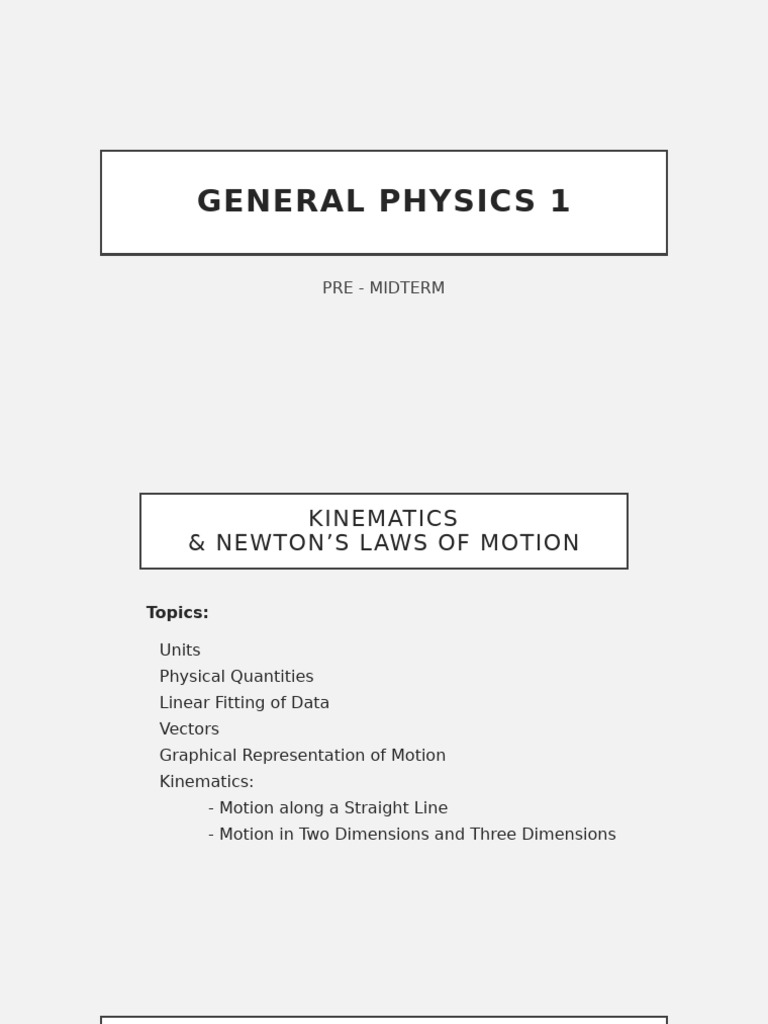 General Physics 1 Day 1 | PDF