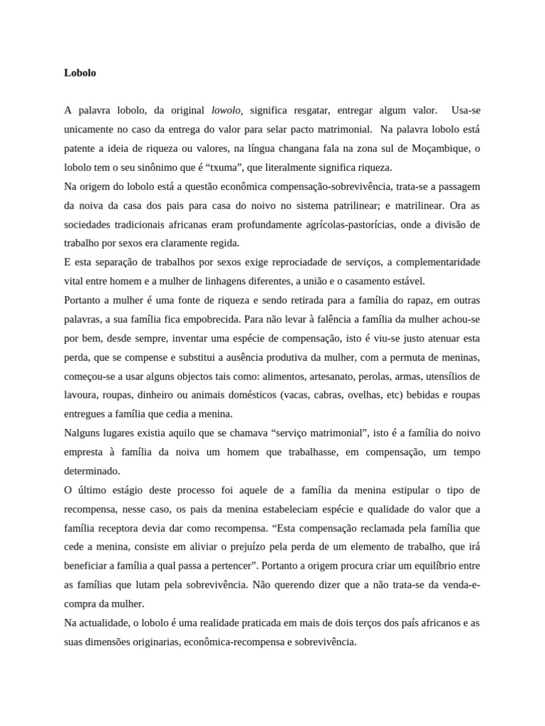 Lobolo | PDF