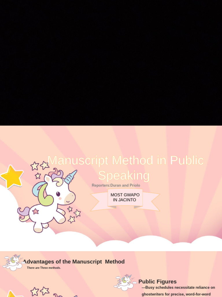 Manuscript Method in Public Speaking | PDF