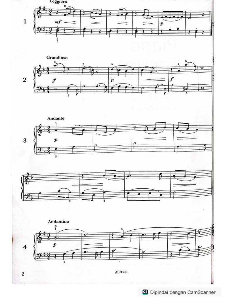 Sight Reading Grade 2 | PDF