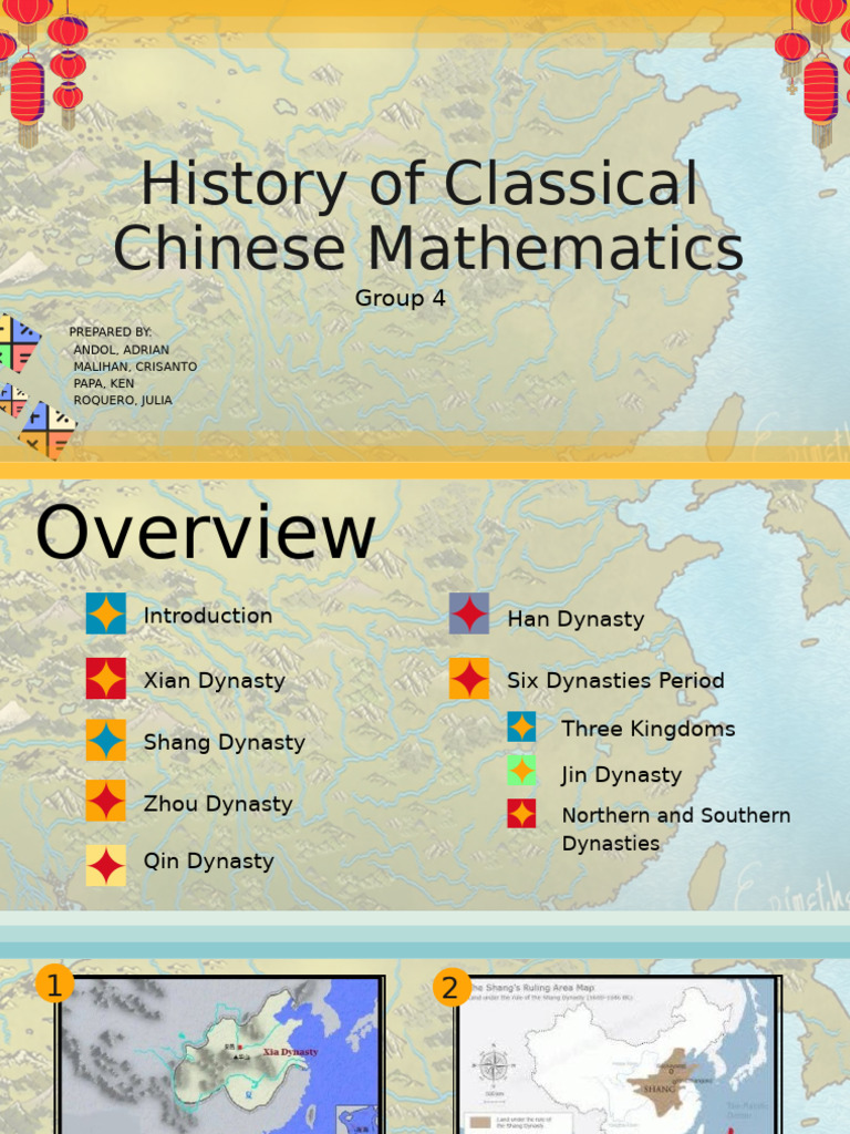 LESSON 5 CLASSICAL CHINESE MATHEMATICS | PDF