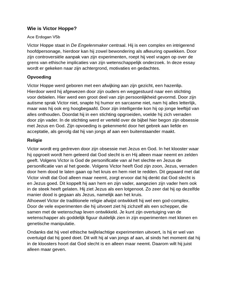 Wie Is Victor Hoppe | PDF