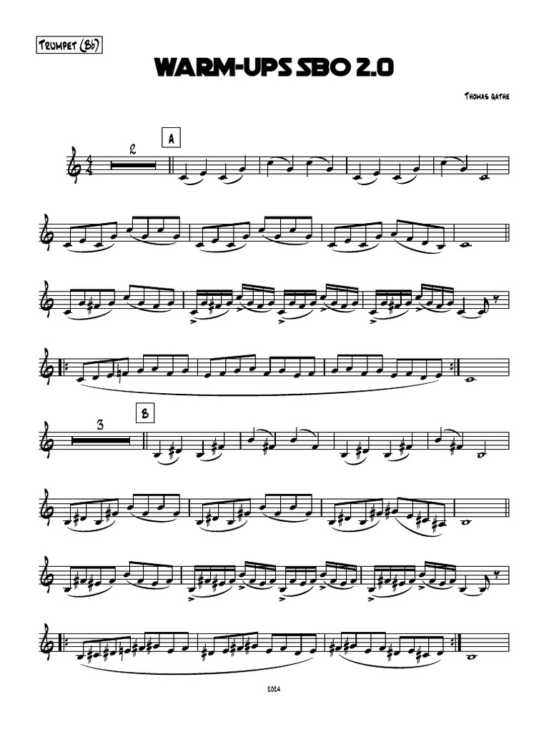16 - Trumpet (BB) - Warm - Ups SBO 2,0n 2024 | PDF