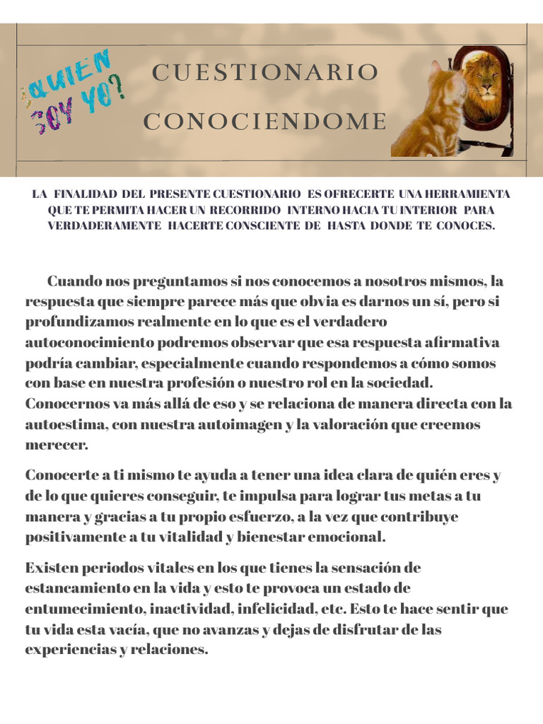 Conociendome Pdf