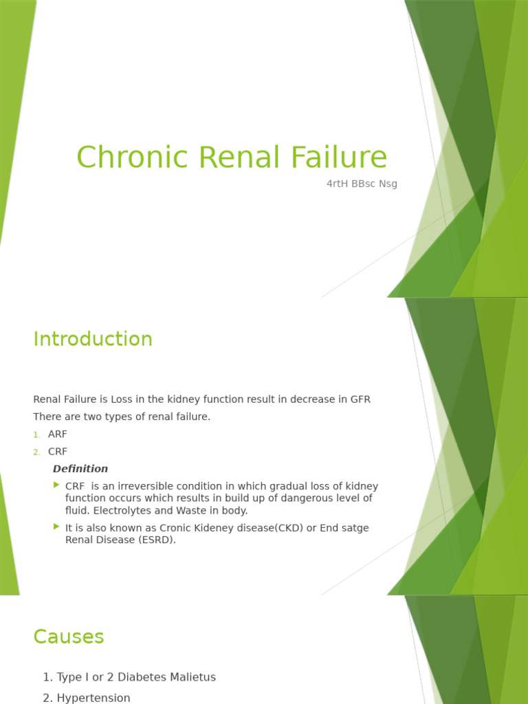 Chronic Renal Failure: 4Rth BBSC NSG | PDF