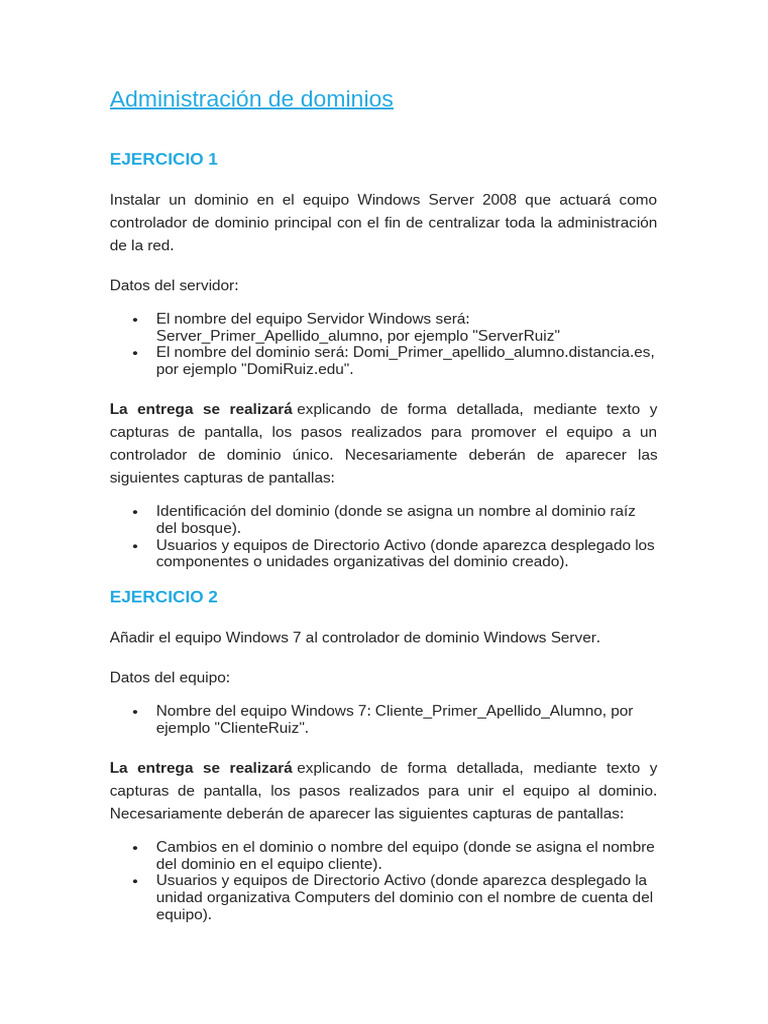 Prácticas - Windows - Server - Resumen | PDF