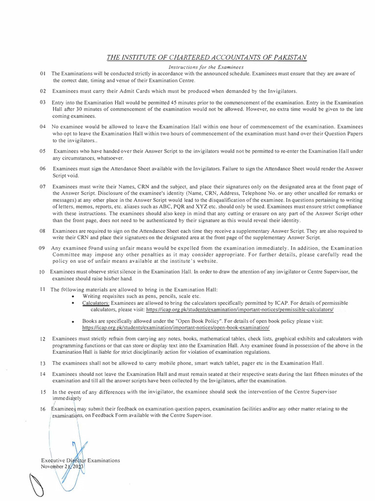 Instruction-CAF | PDF