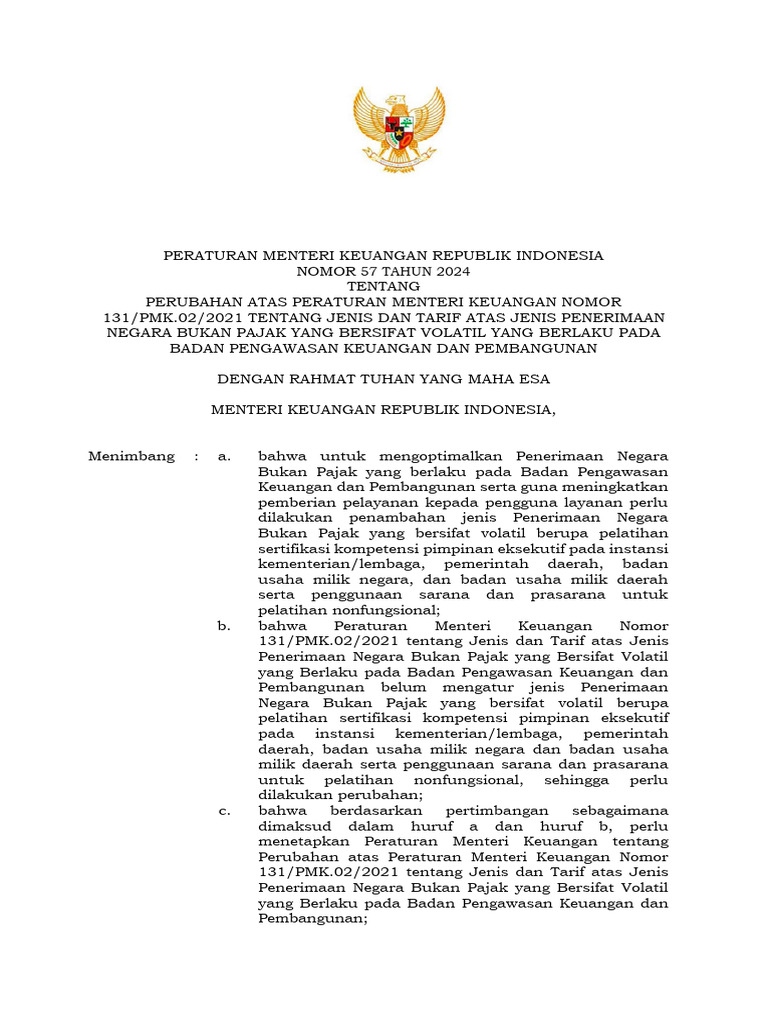 2024 Pmkeuangan 057 | PDF