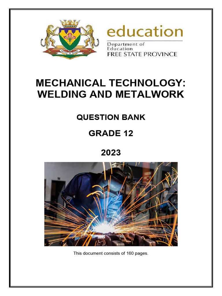 Fs Welding & Metalwork Grade 12 Question Bank 2023 | PDF
