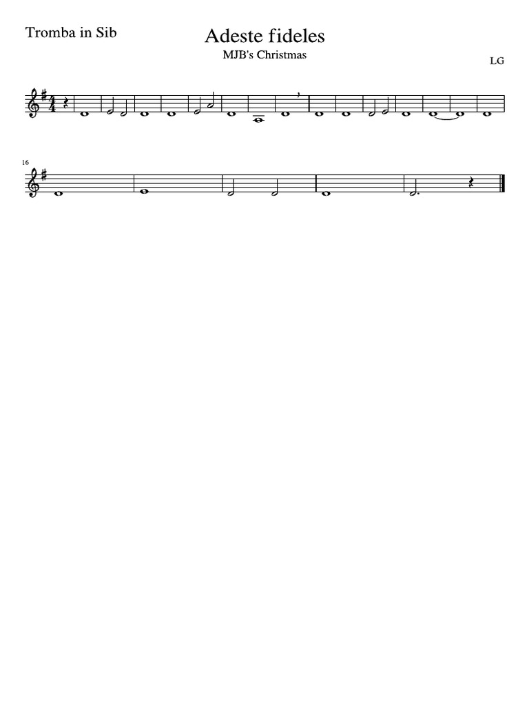 Adeste Fideles 1 ANNO-Tromba in Sib | PDF