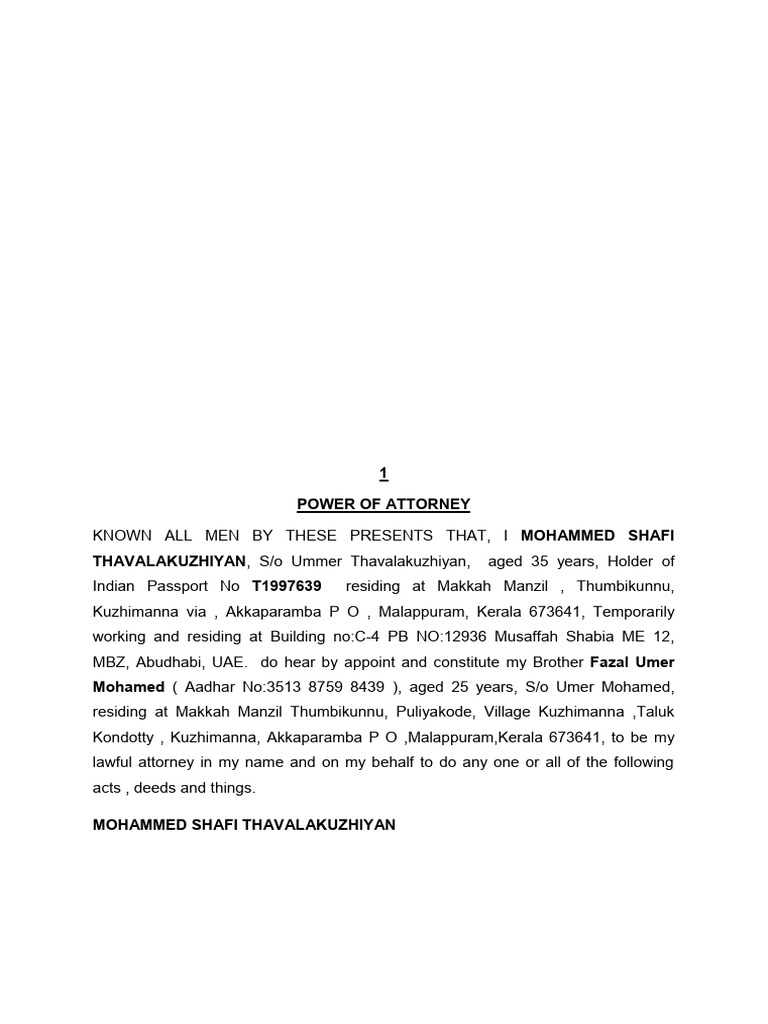 Poa Mohammed Shafi | PDF