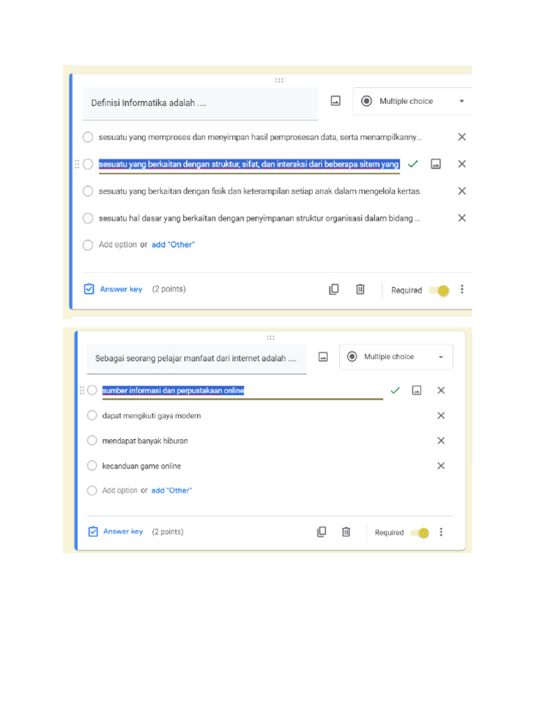 Review Test Informatika Kelas 8 | PDF