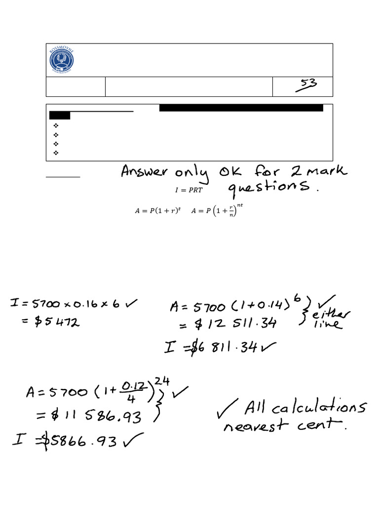 Test 1 Practise Answers | PDF