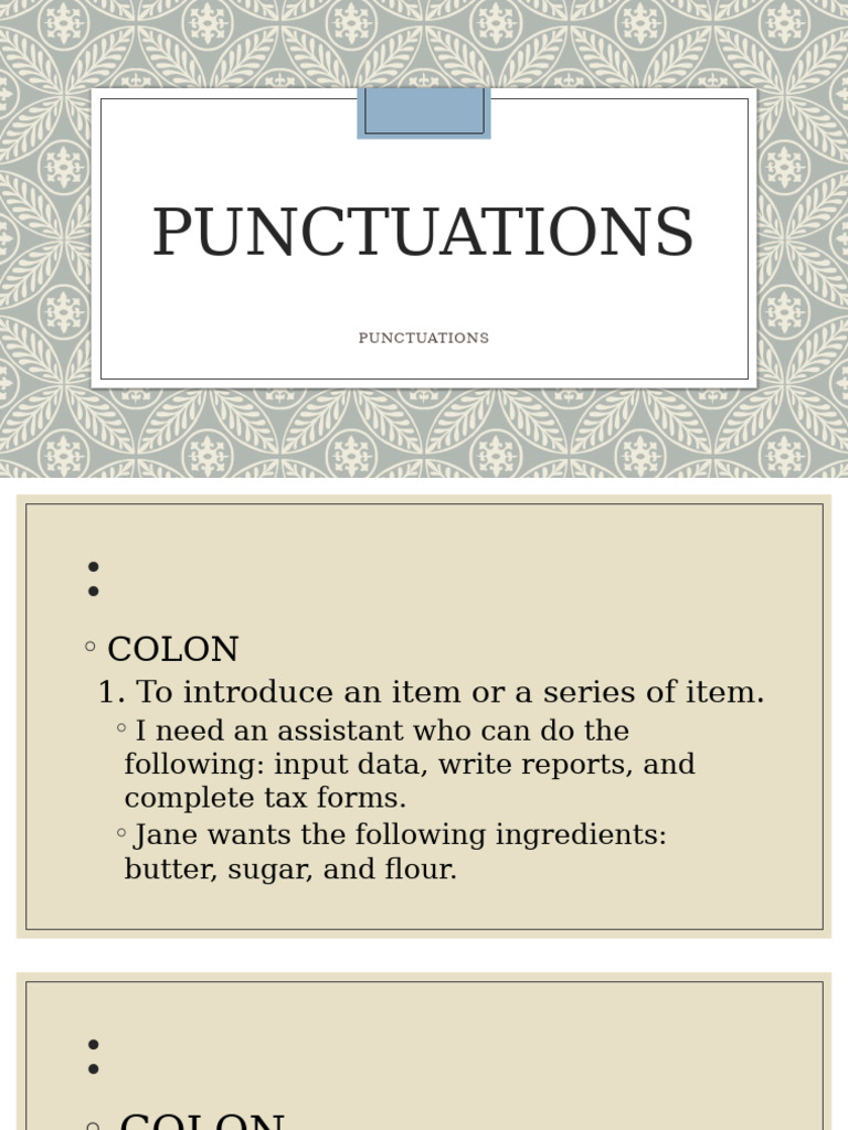 Punctuations | PDF