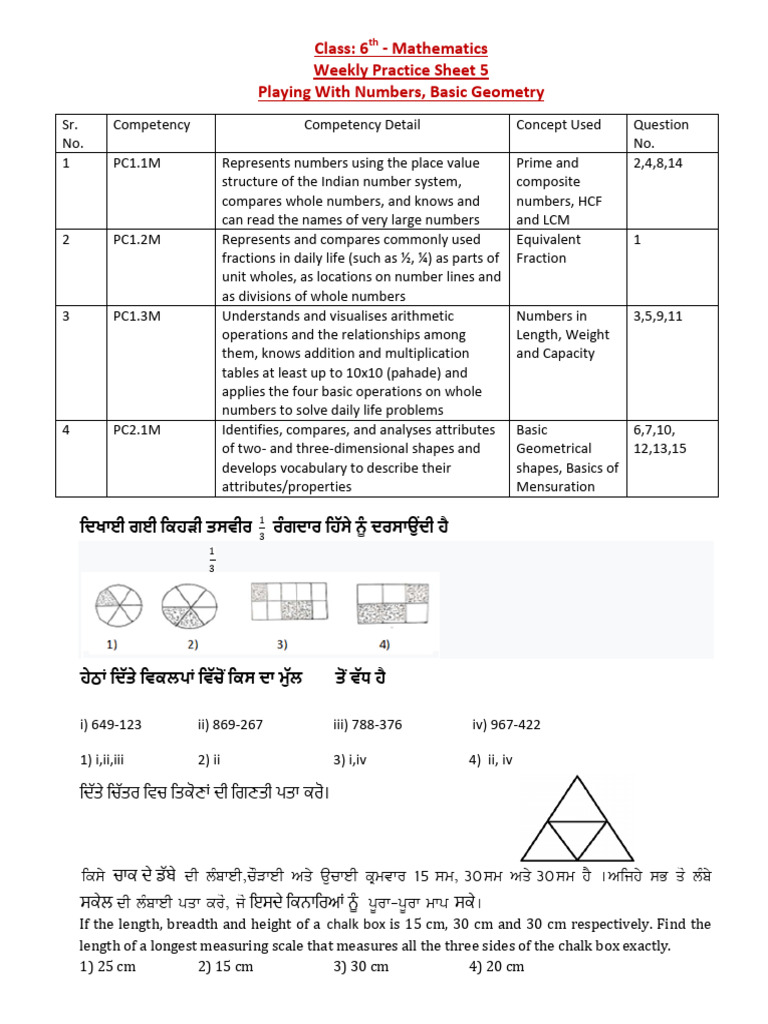 Week 5 6th Math | PDF | Mathematics | Teaching Methods & Materials