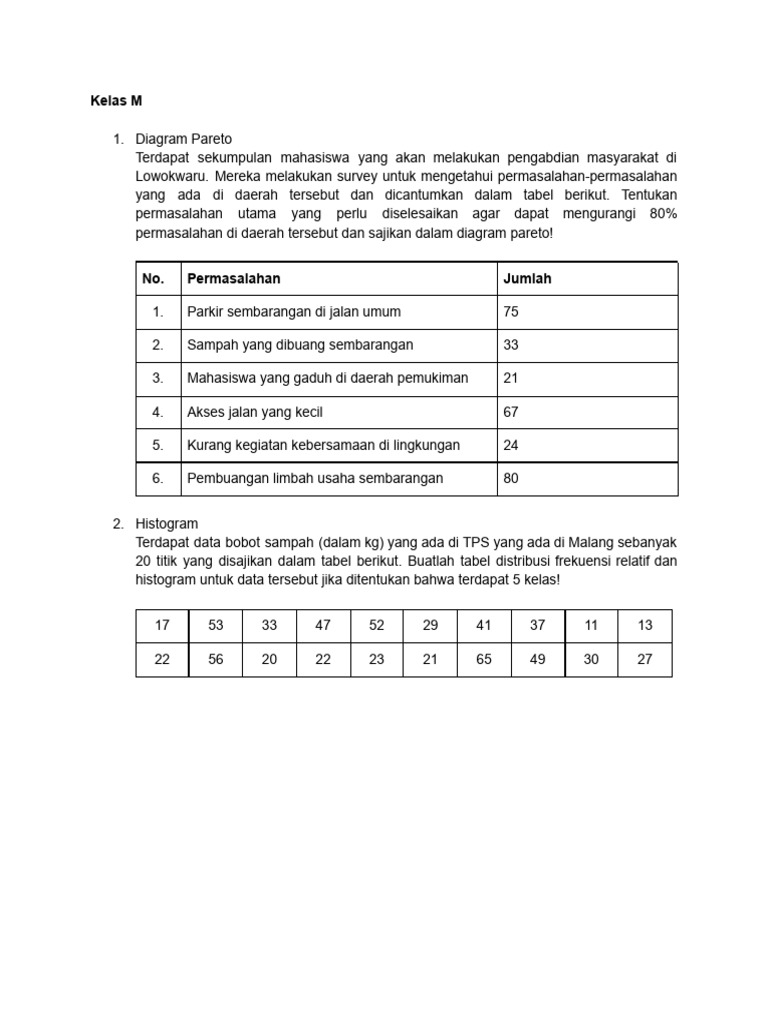 Soal Tugas Materi 2 Kelas M | PDF