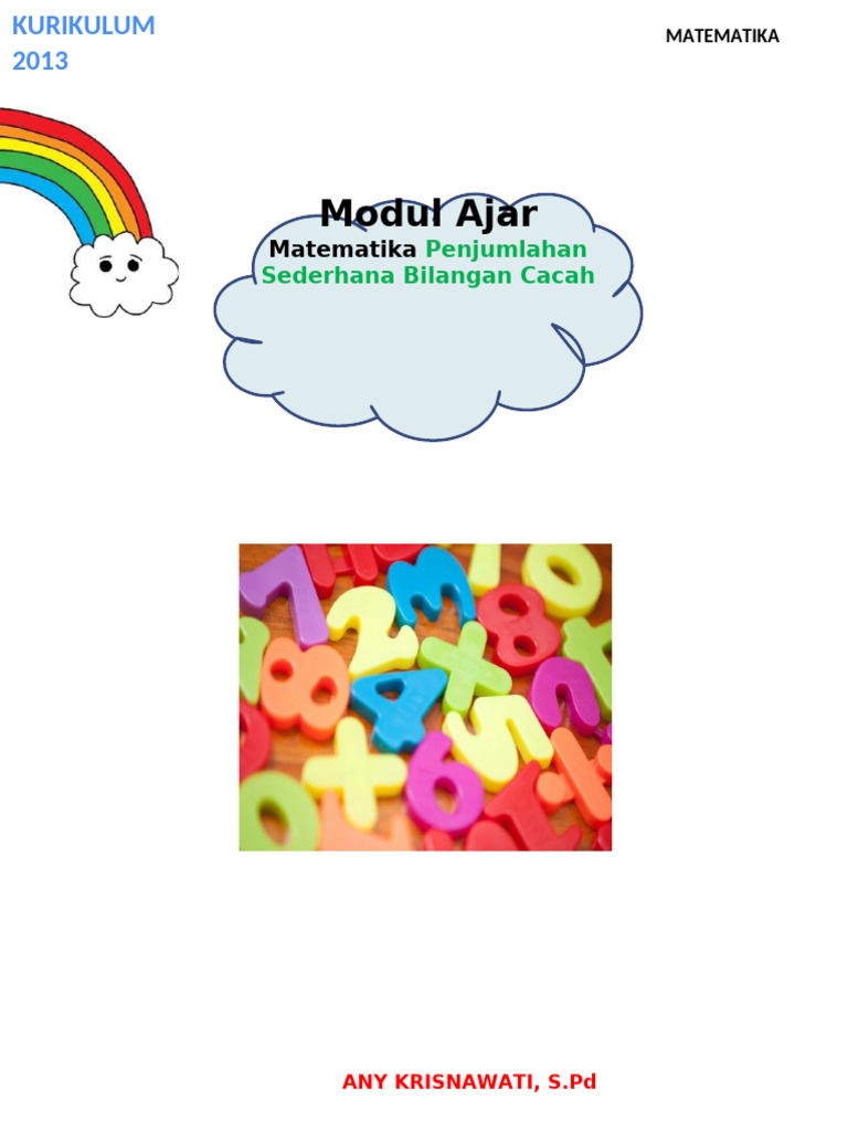 Modul Ajar Kls 2 MTK SMT 1 | PDF