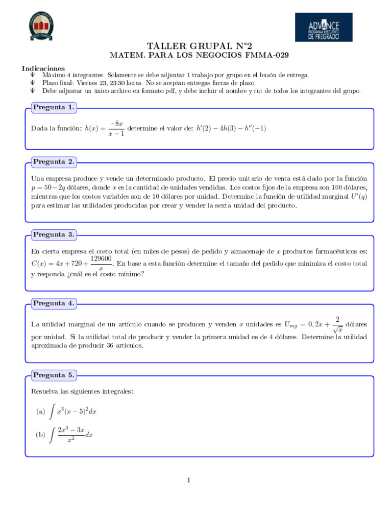 Taller Evaluado 2 029 | PDF