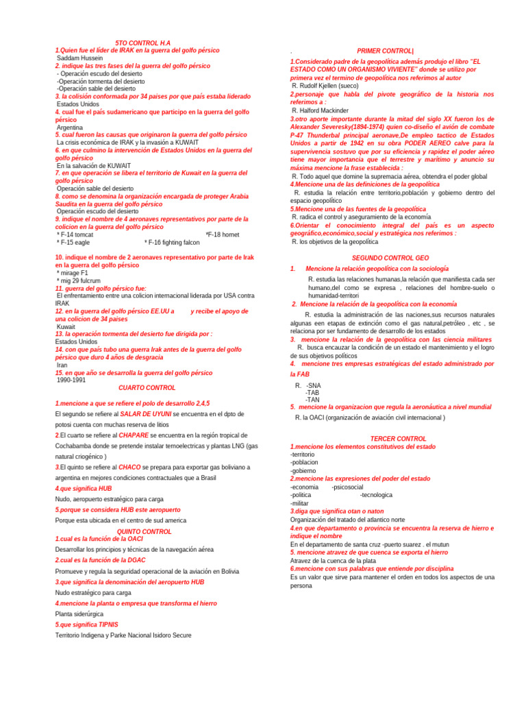 2do Control Geopol | PDF