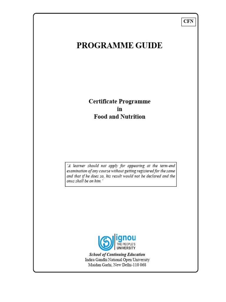 CFN Programme Guide Revised 2023 | PDF