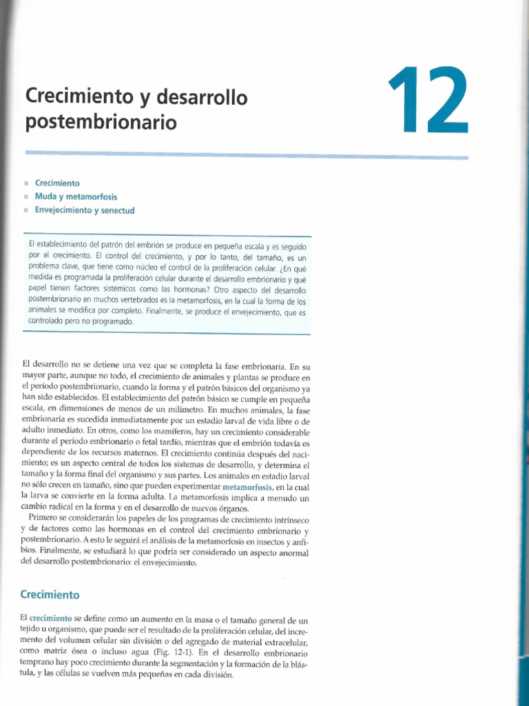 CLASE 6 Wolpert - Cap12 - Crecimiento | PDF