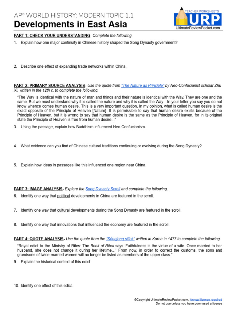 Topic 1.1 Developments in East Asia | PDF