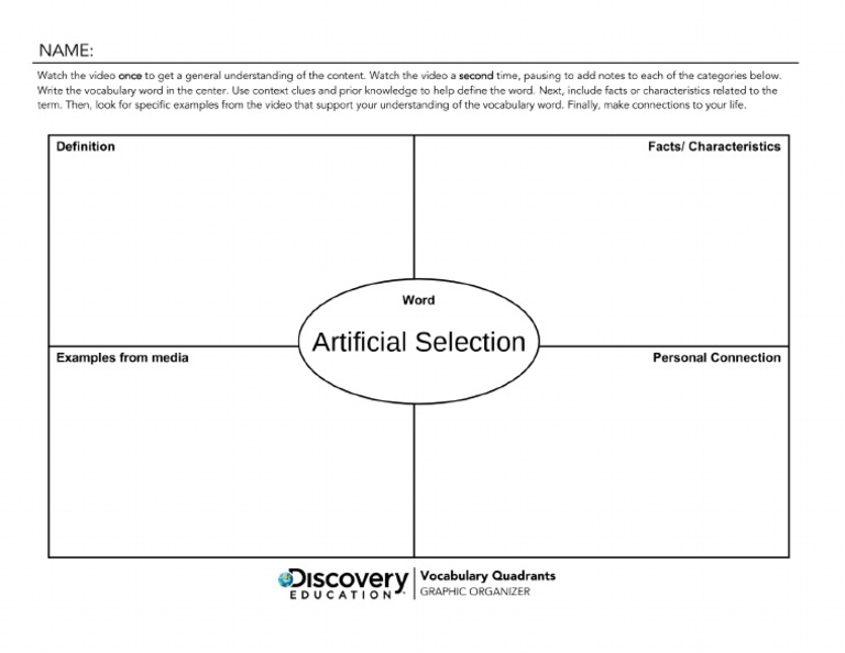 Attachment PDF Aria Baker - Artificial Selection Quadrants Graphic ...
