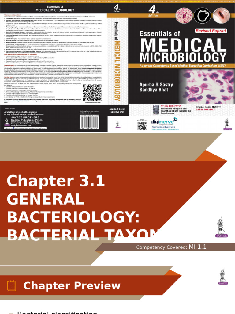 Chapter 03.1-Bacterial Taxonomy | PDF