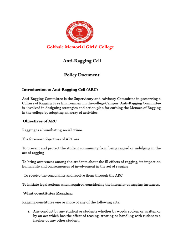 ARC Policy Document | PDF