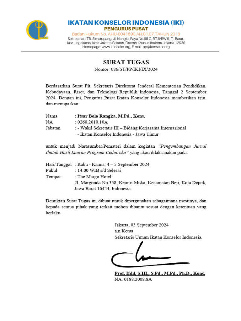 IKI - Setditjen Kemdikbudristek September 2024 | PDF