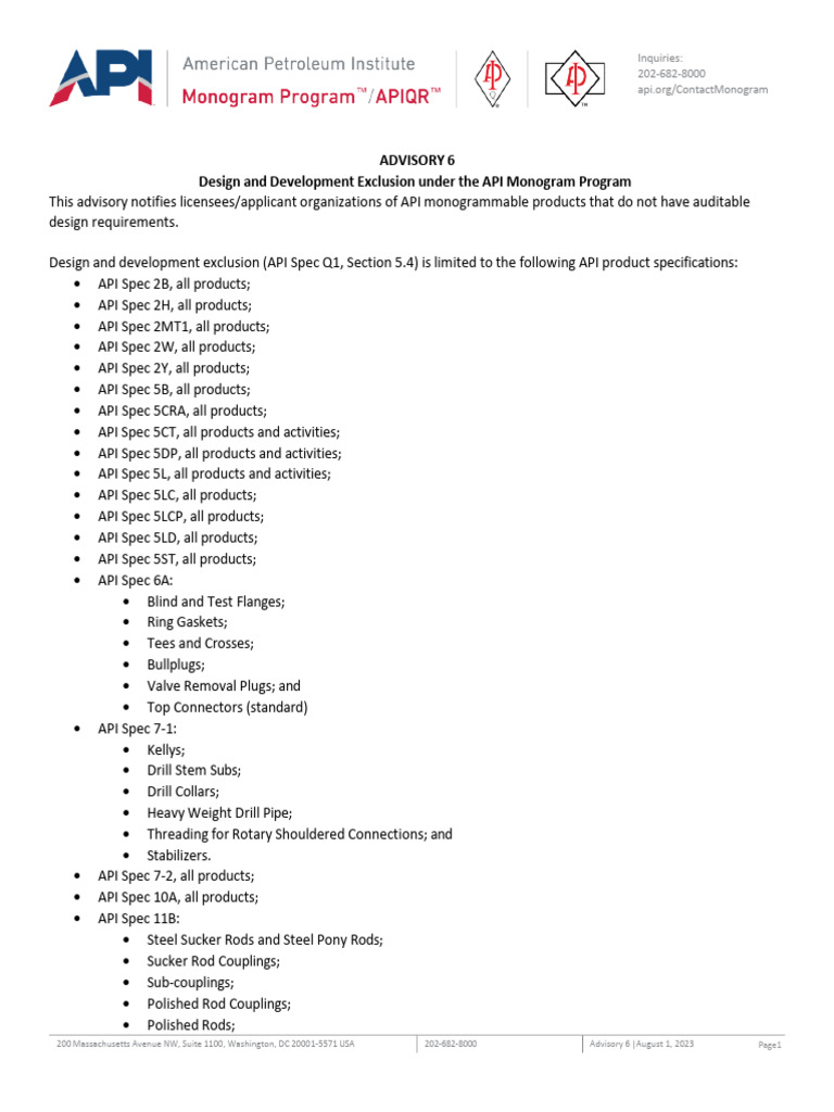 Advisory - 6 - Design - and - Development - Exclusion - Under - The ...