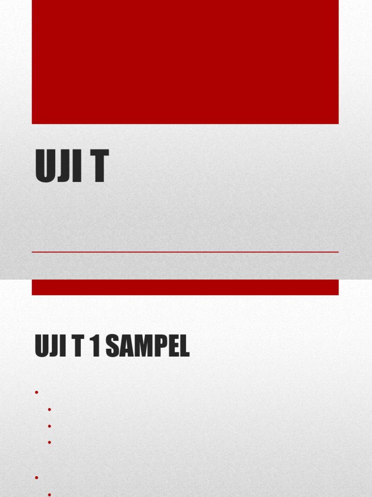 T Test Uji Pdf