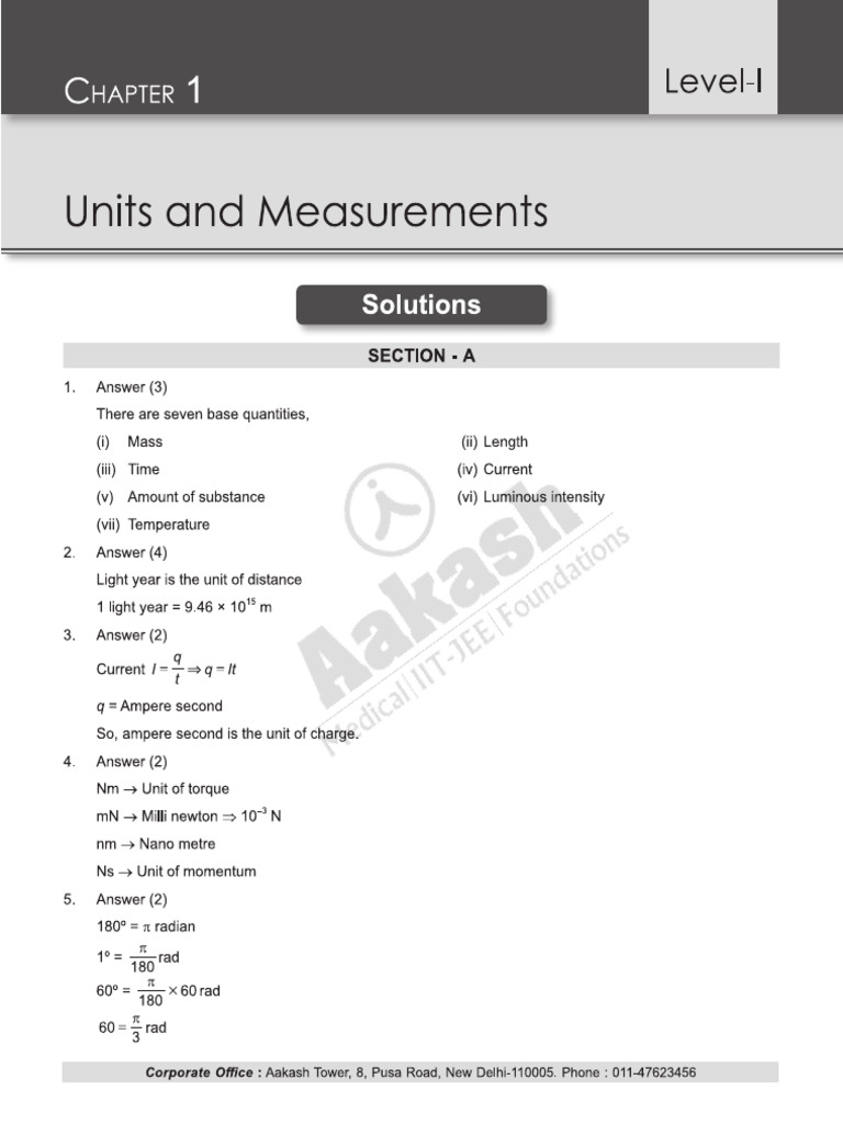 Physics Level 1 Chapter 1 | PDF