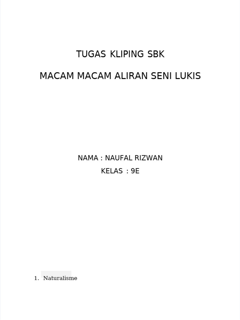 PDF Tugas Kliping SBK | PDF
