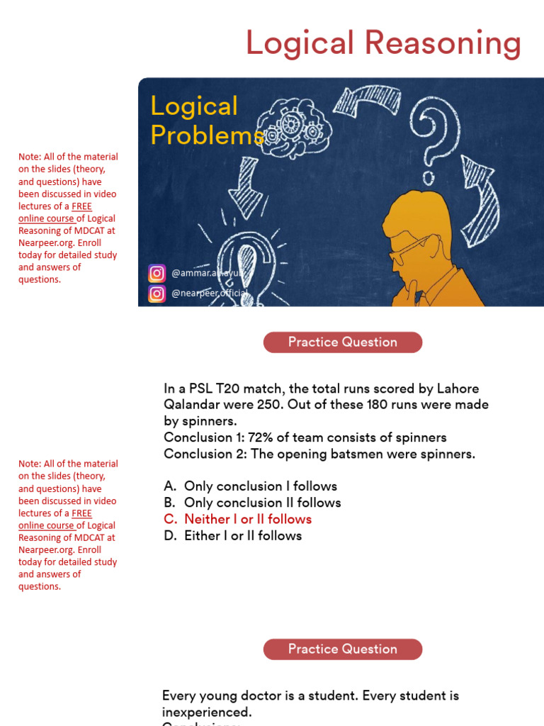 Logical Problems | PDF