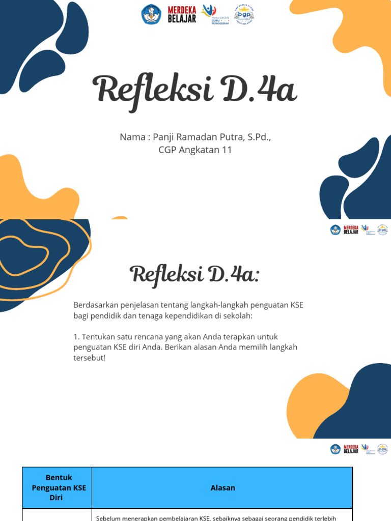 Refleksi D.4a | PDF