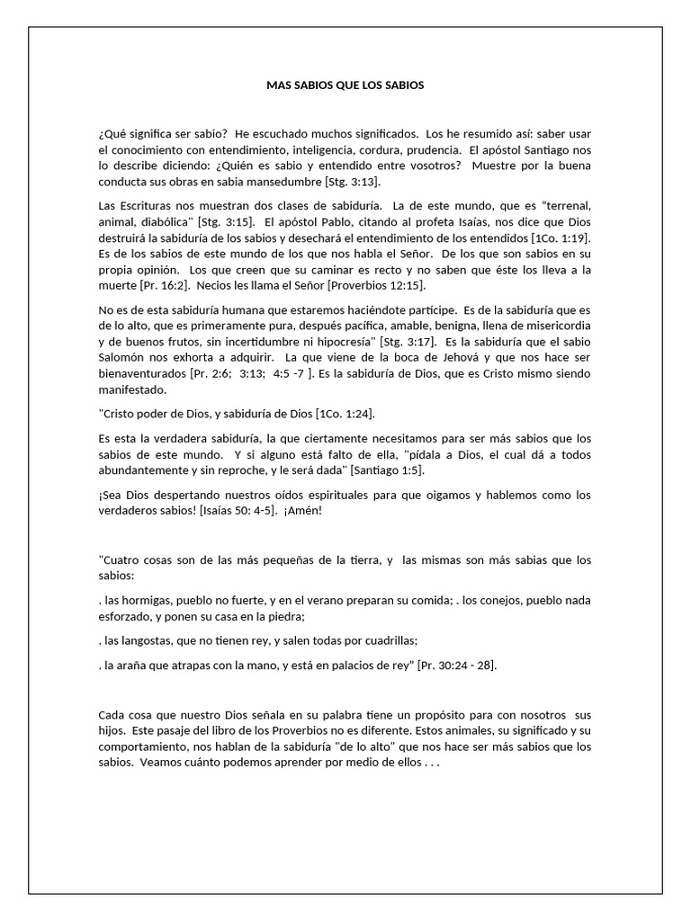 Mas Sabios Que Los Sabios | PDF