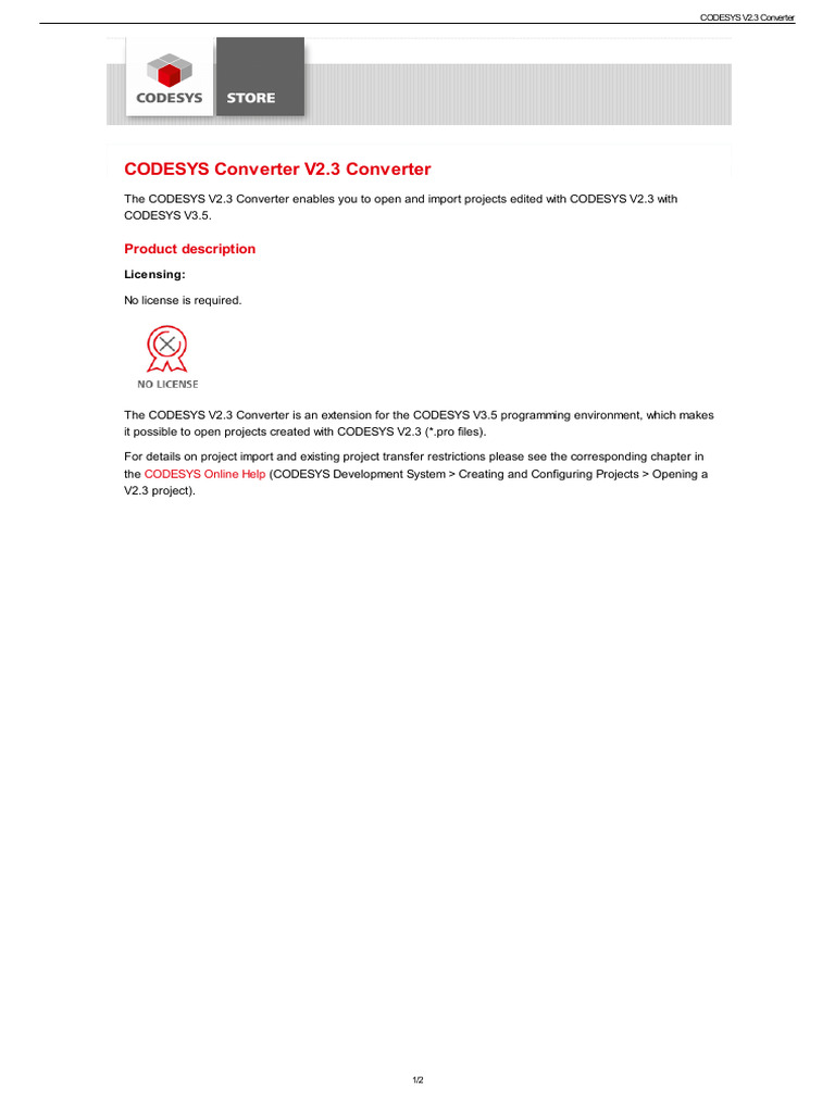 CODESYS V2.3 Converter - en | PDF