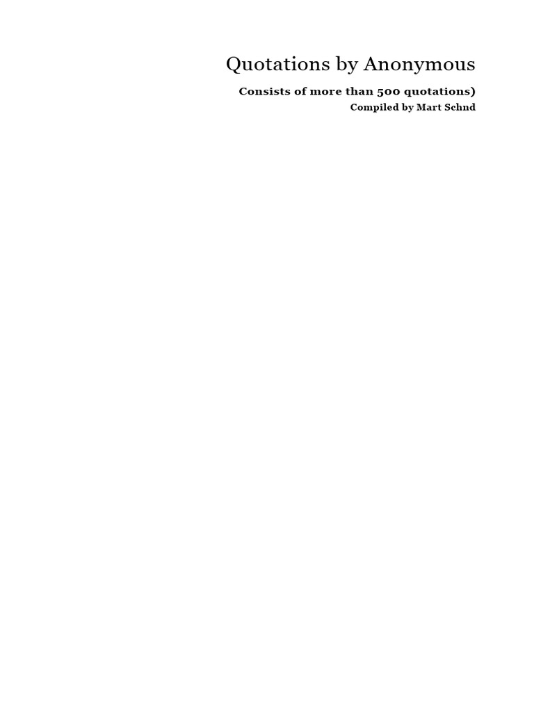Quotations by Anonymous | PDF