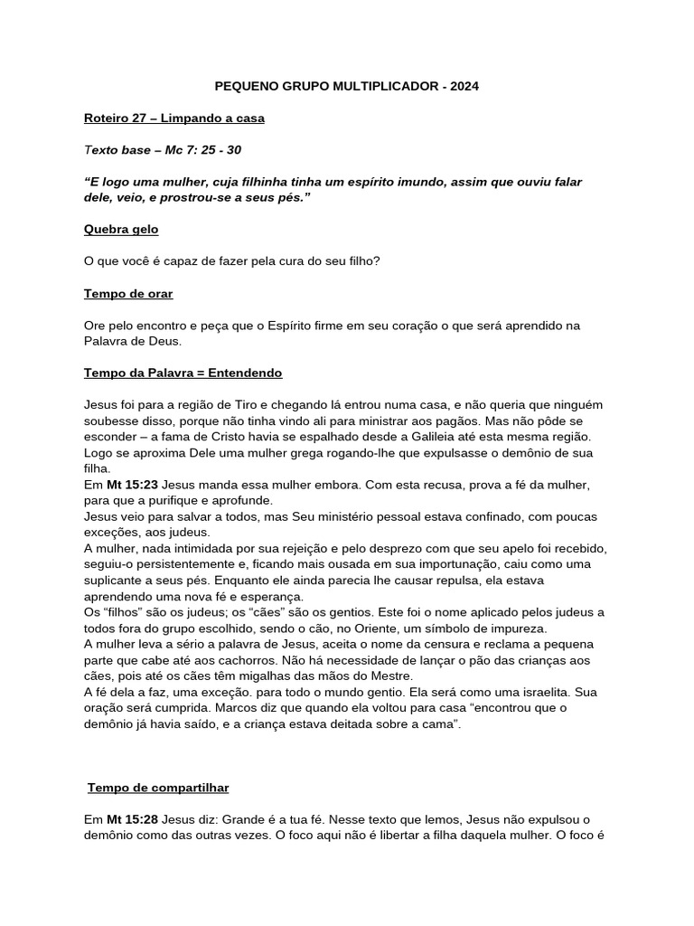 PGM Roteiro 27 2024 | PDF