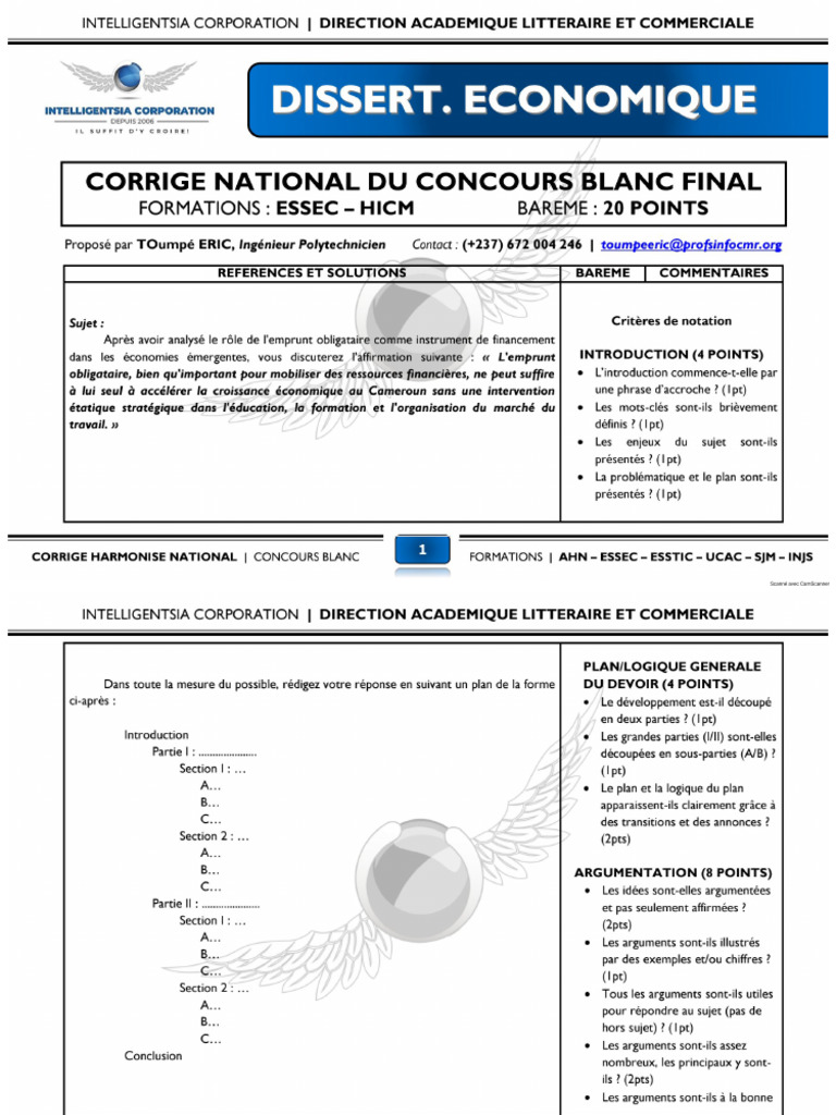 CORRIGE CB FINAL ECO ESSEC 2024 | PDF