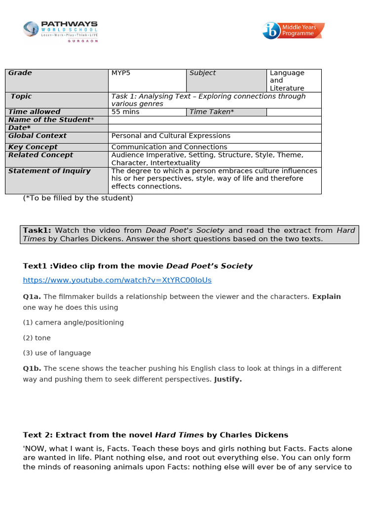 C&C Tasksheet 1 | PDF