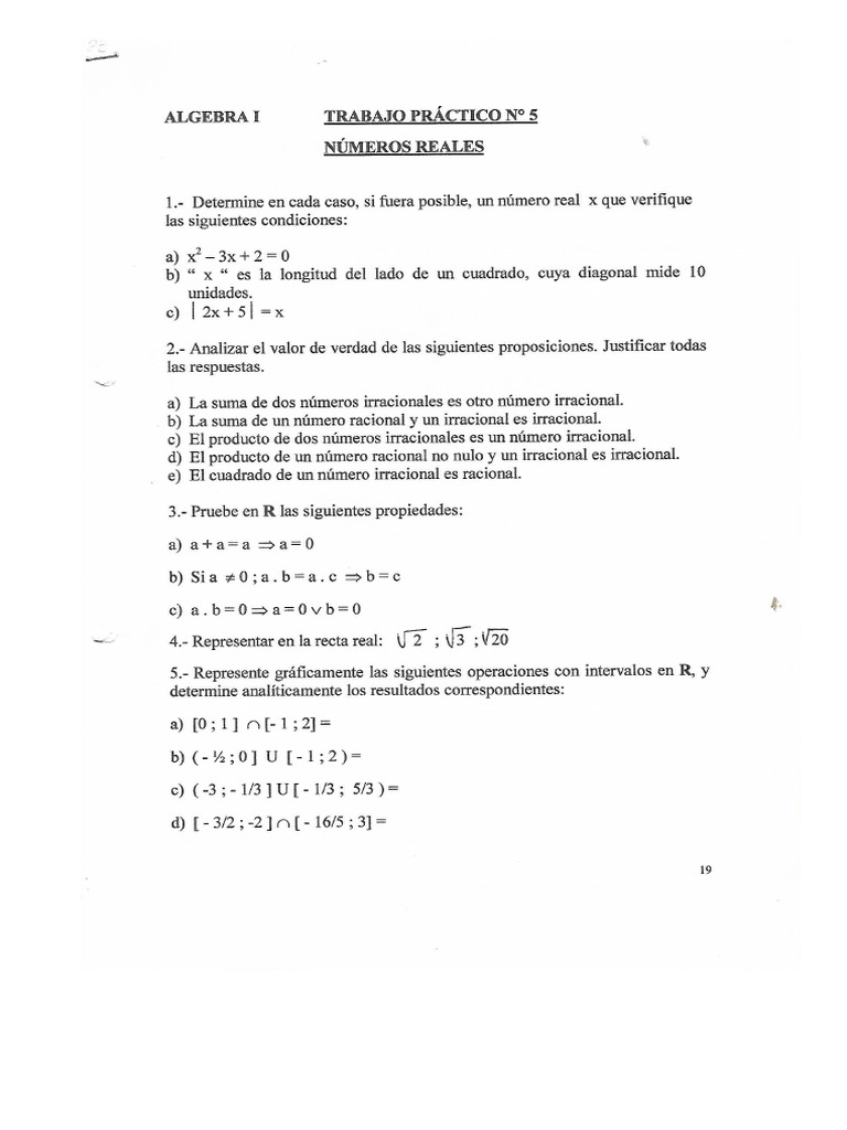 Trabajo Practico N 5 Reales | PDF