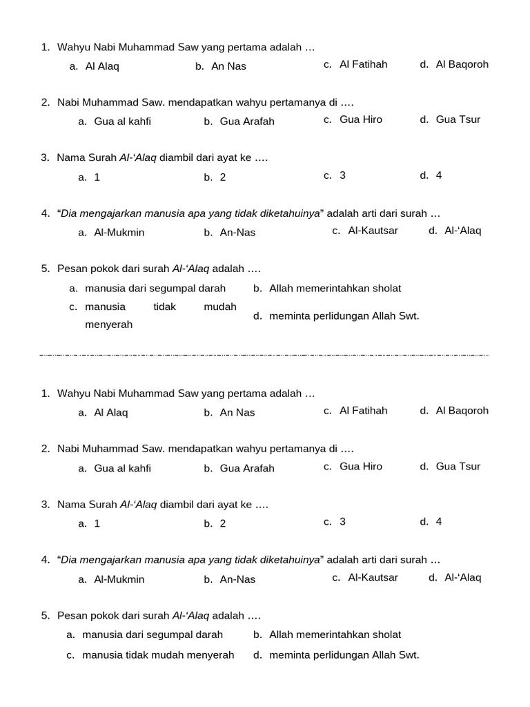 Tugas Kelas 3 Bag 1 | PDF