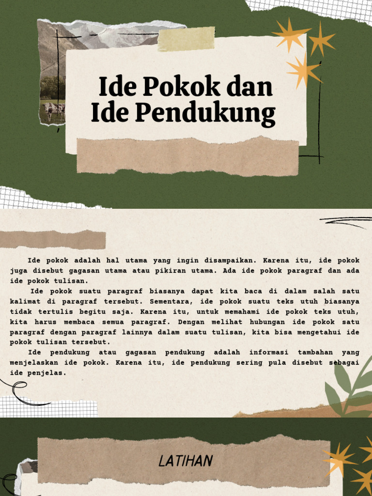 Ide Pokok Dan Ide Pendukung | PDF