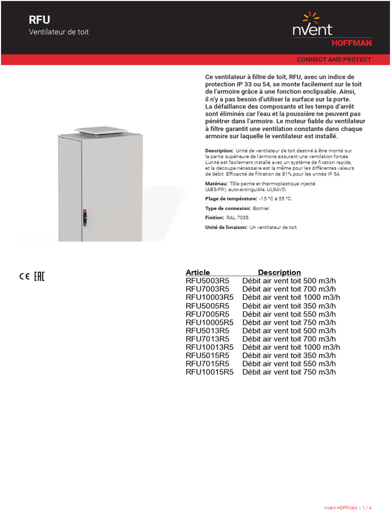 RFU (FRENCH) Product Sheet | PDF